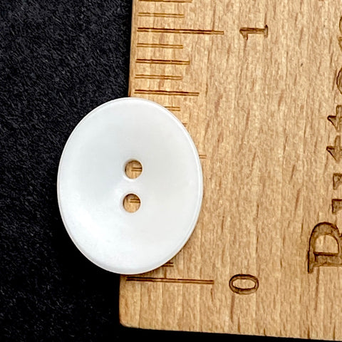 White Oval 11/16"-3/4" 2-Hole Button, Corozo / Tagua #SK-562/White ...