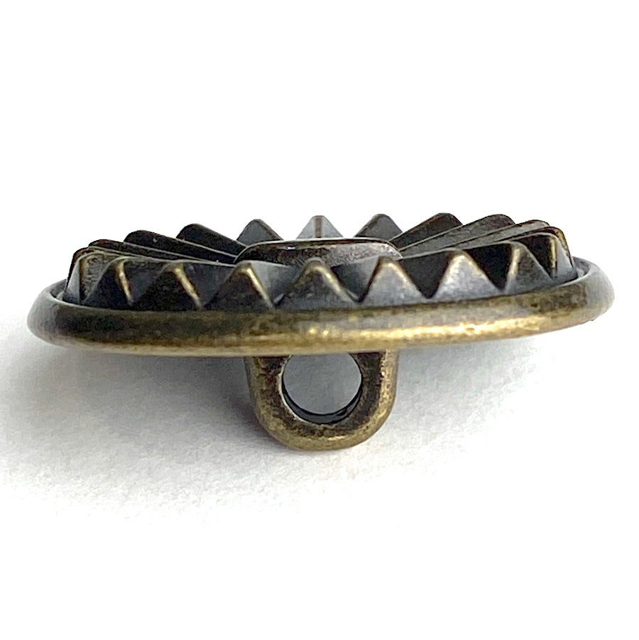 Antique Brass Dark Sun Oval Southwest Concho Style Button 7/8