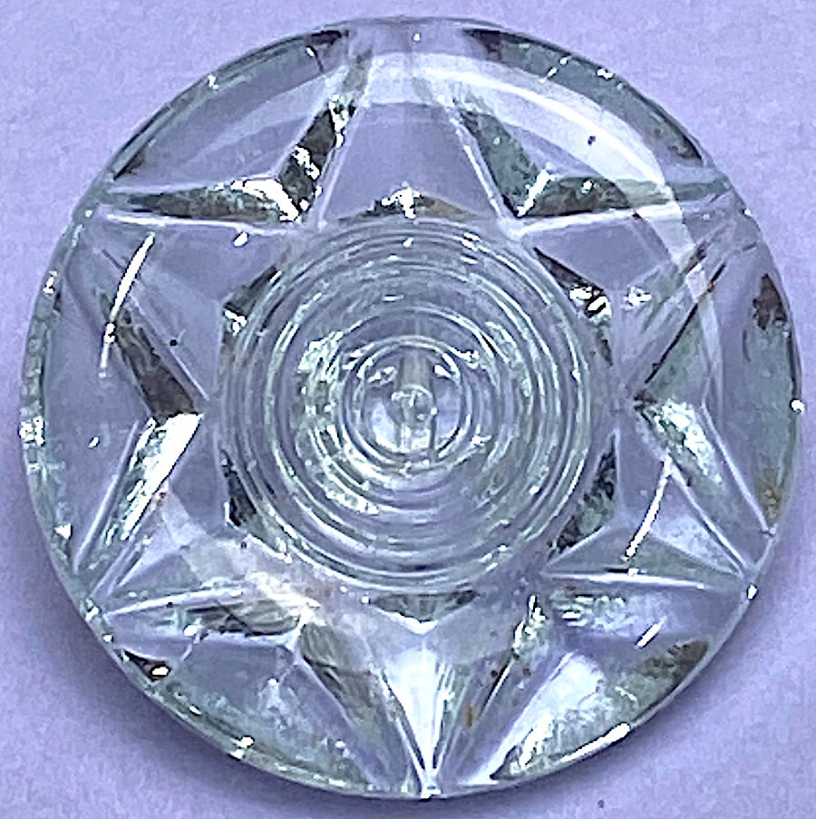 Star Shine Shank Back, 3/4" / 19mm Vintage Clear Glass Buttons, Pack o ...