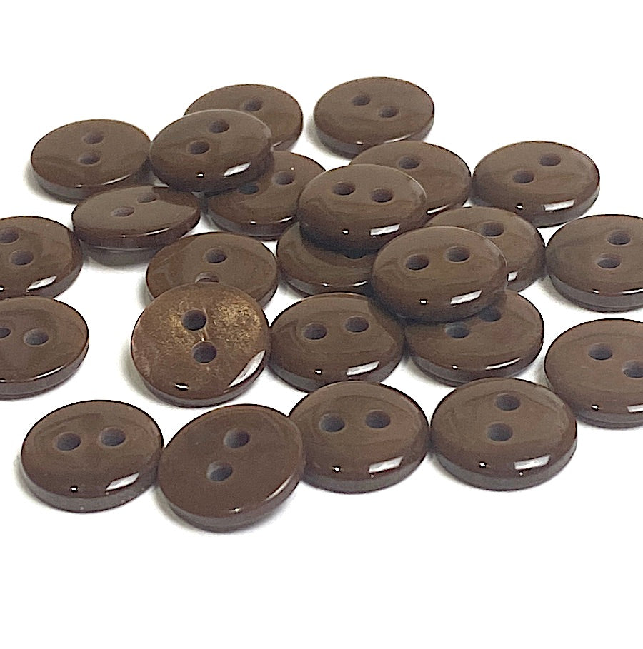 Pack of 24 Faux MOP Shell 2-Hole Buttons, Espresso 3/8