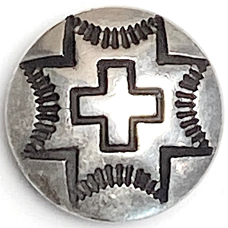 STERLING Southwest Cross 1/2" Button, SCREW Back, #SW-419 – The Button Bird